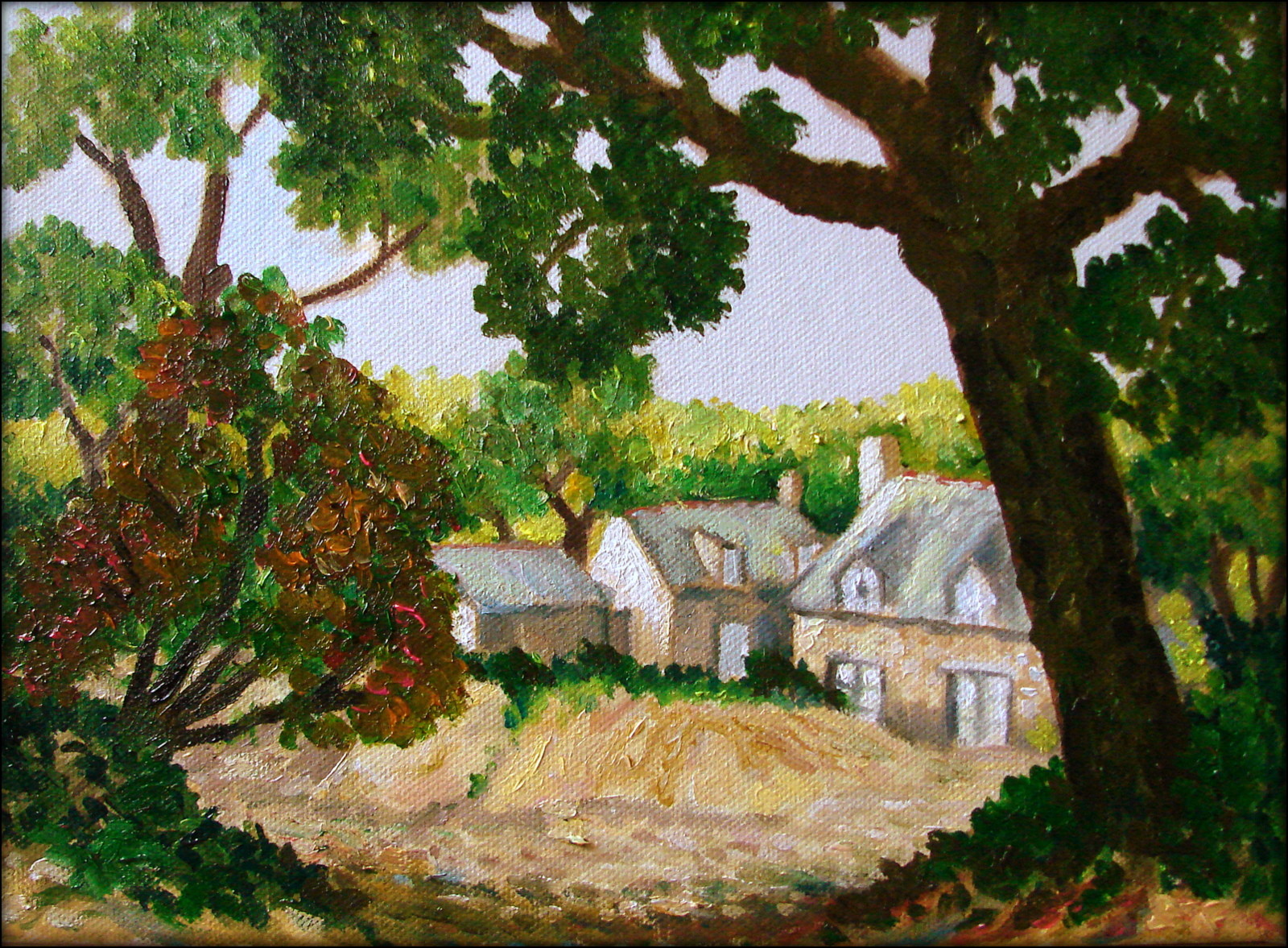 Peinture chemin creux