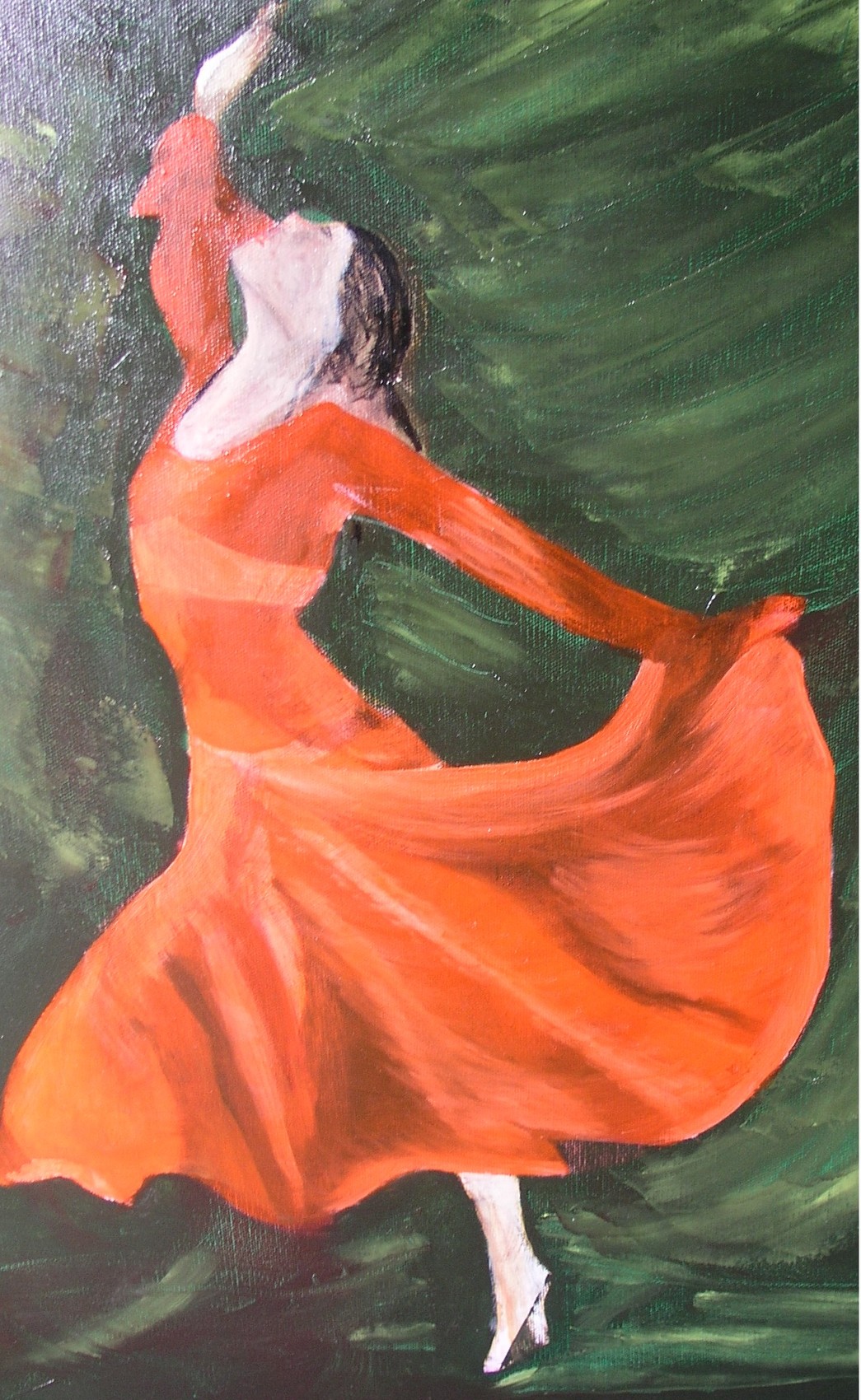 Peinture la danseuse rouge
